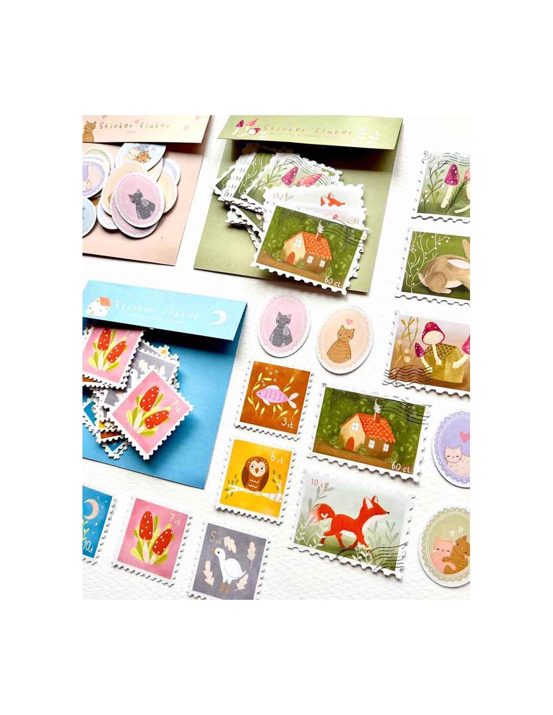 Simple Postage Stamps Sticker Pack | Nikki Dotti